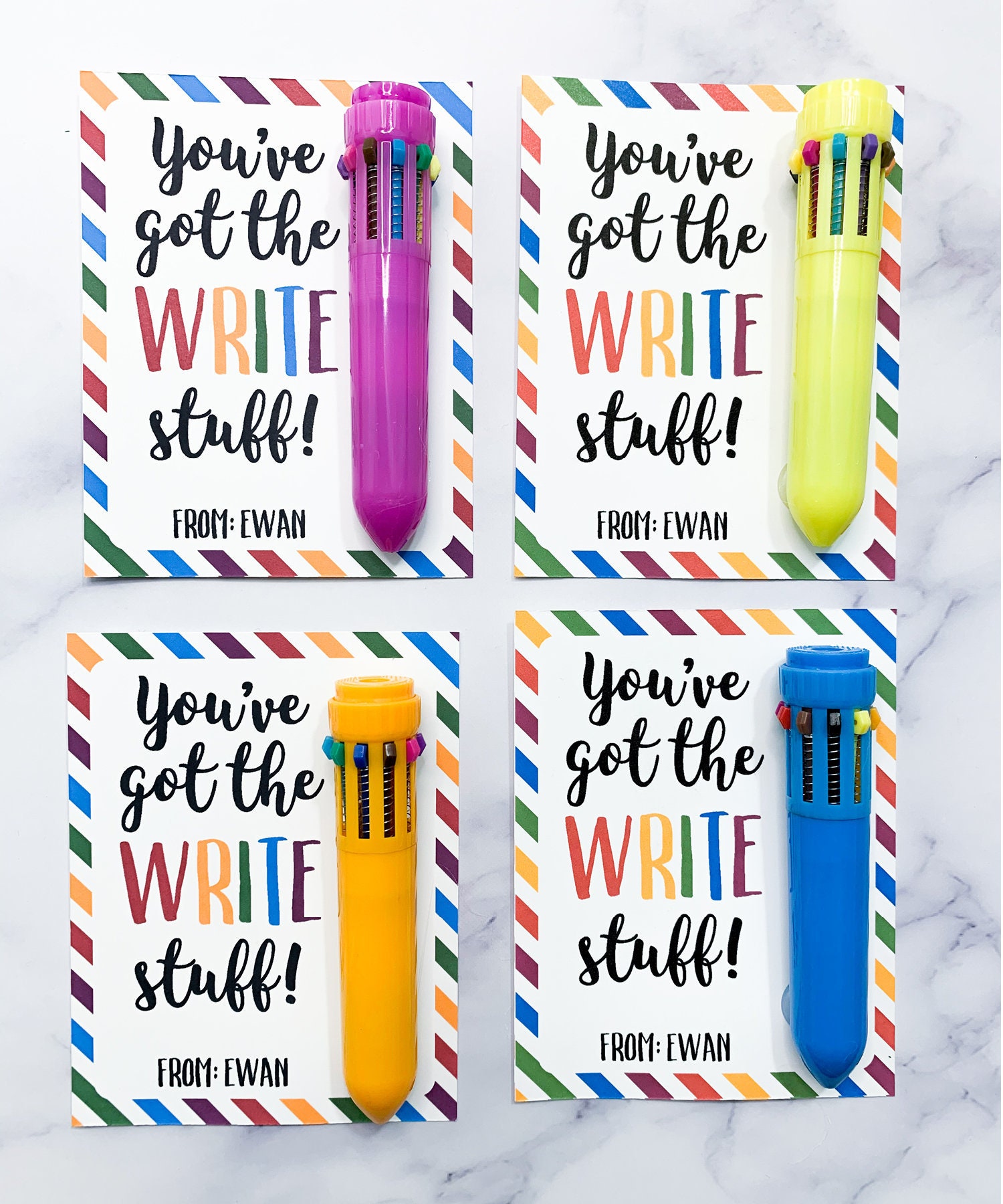 Write Stuff Valentines Day Cards for Kids Printable | Etsy