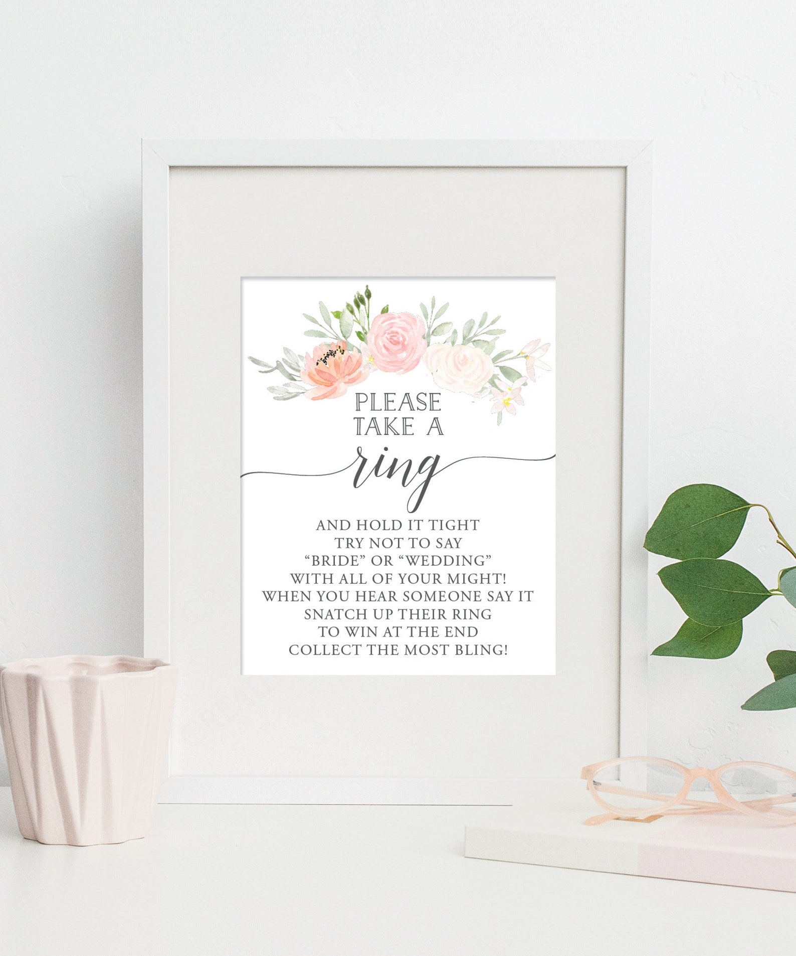 Put A Ring On It Game Bridal Shower Game Ring On It Game | Etsy