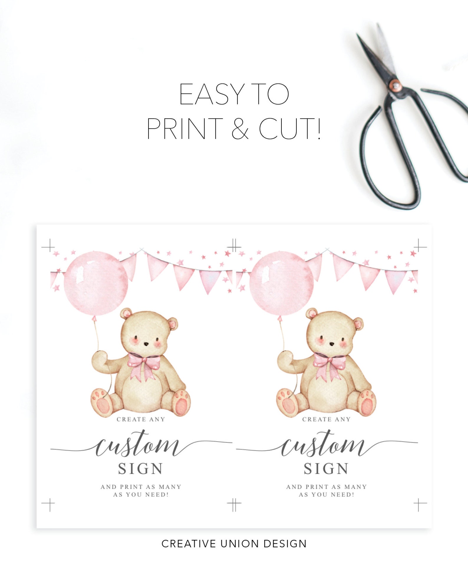 Editable Custom Sign Template Custom Baby Shower Sign Girl - Etsy