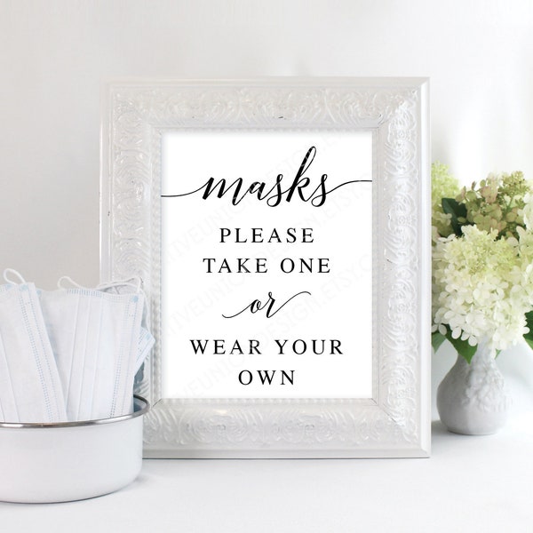 Wedding Mask Sign - Etsy