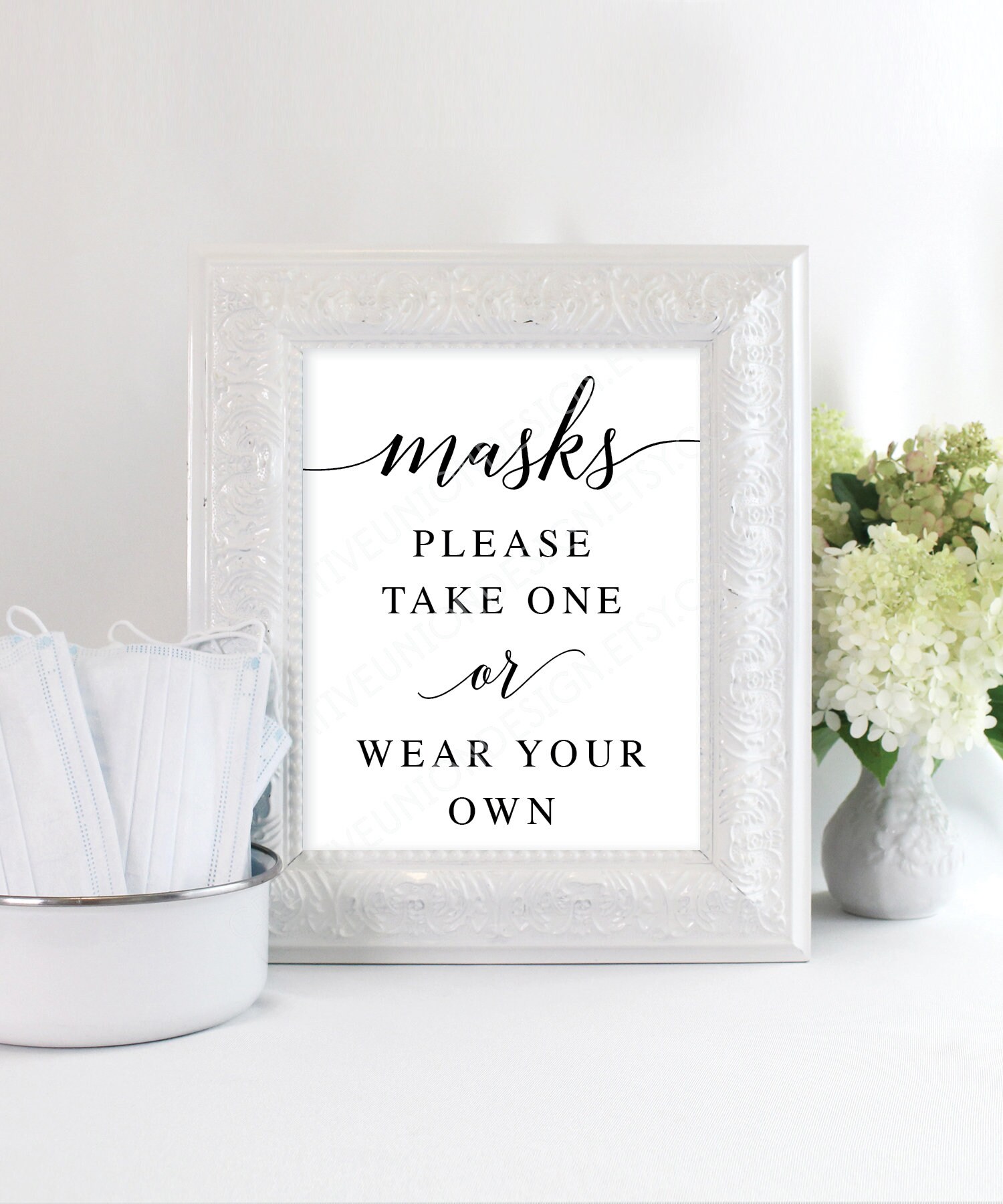 Please Take A Mask Sign Printable Wear A Mask Wedding - Etsy