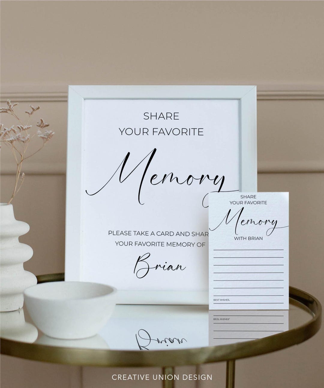 Share a Memory Card Template Personalized Favorite Memory Card Keepsake ...
