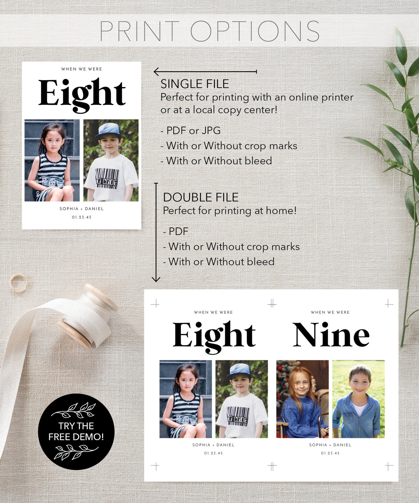 Age Wedding Table Numbers With Photos Template Age When We - Etsy