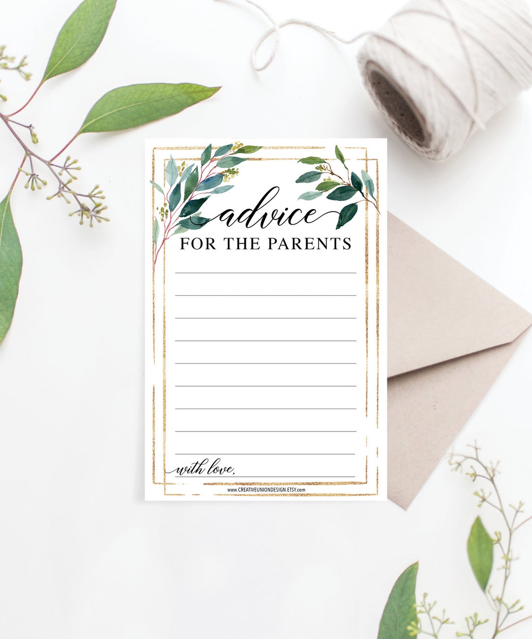 Advice for the New Parents Baby Shower Game Advice for the - Etsy