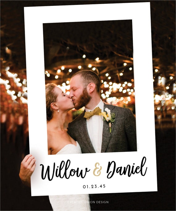 Elegant Wedding Photo Prop Frame Template Wedding - Etsy