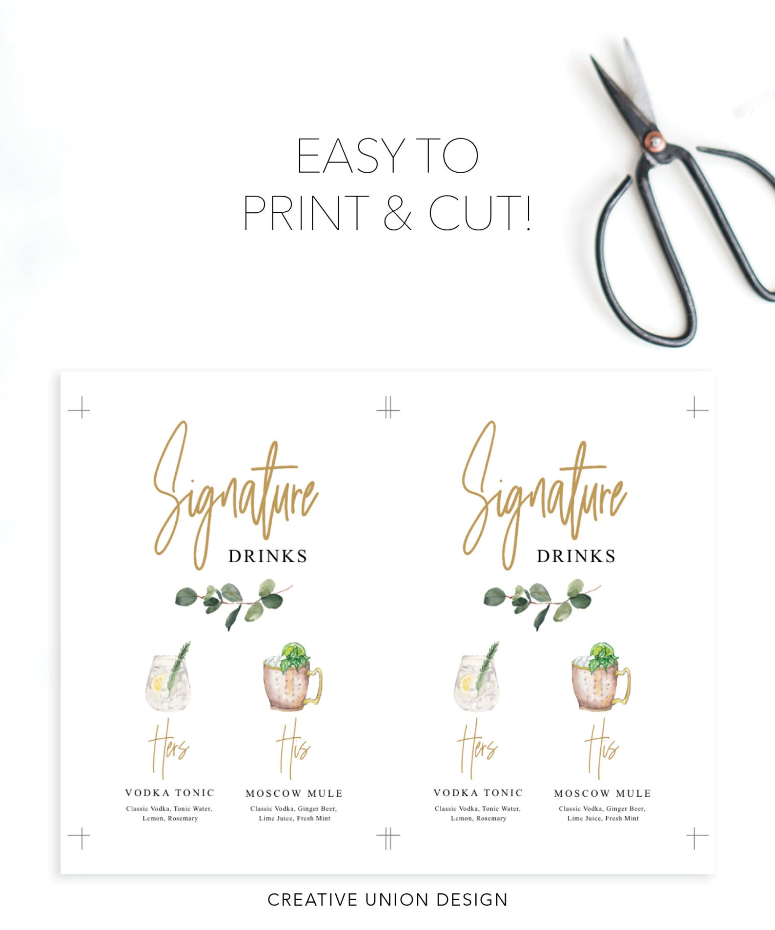 Signature Drink Sign Template Printable Signature Cocktail - Etsy