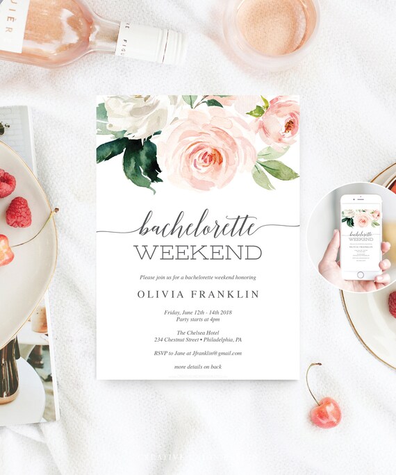 Bachelorette Weekend Invitation Bachelorette Party Invite | Etsy