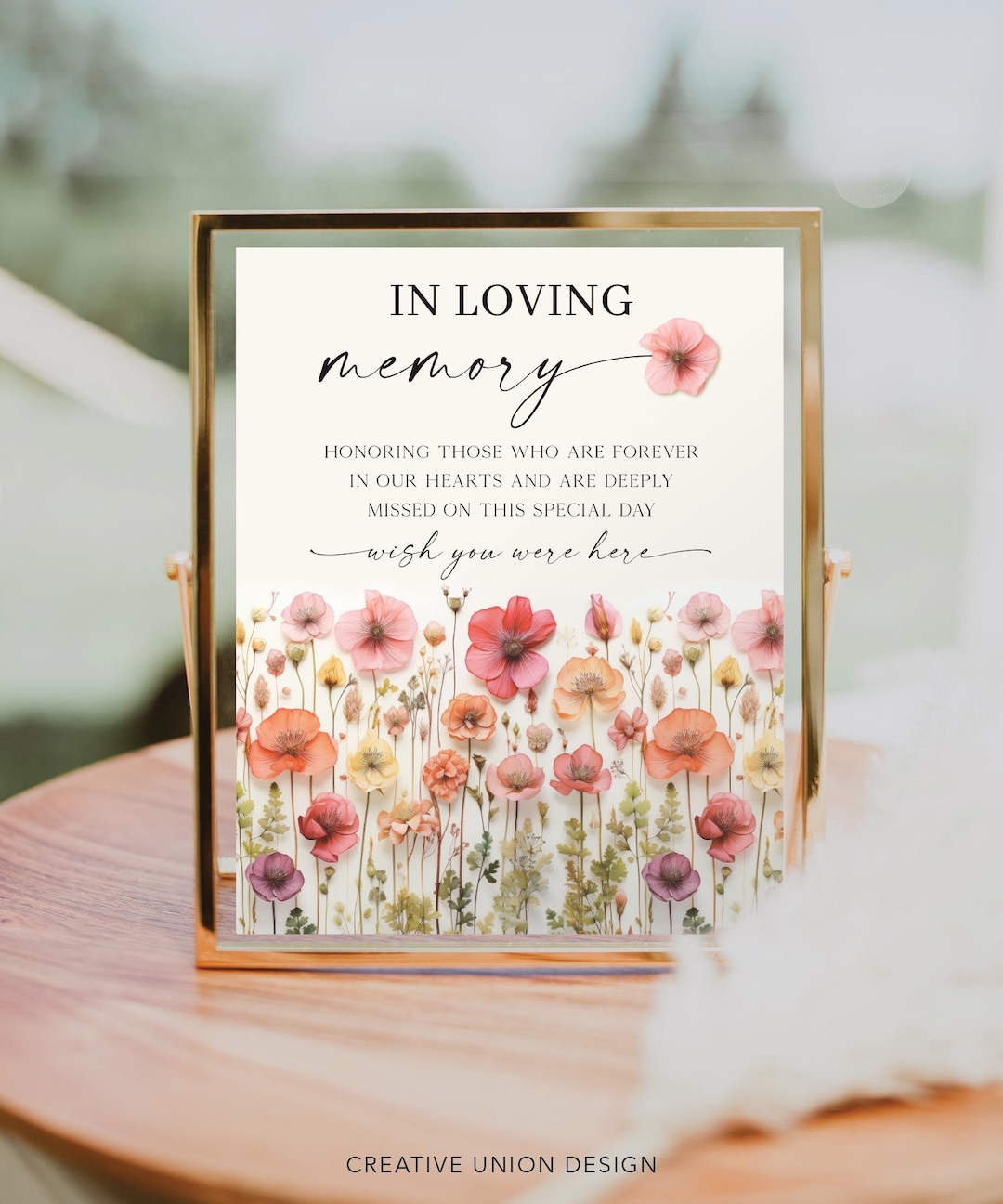 In Loving Memory Wedding Sign, Wildflowers, Forever in Our Hearts ...