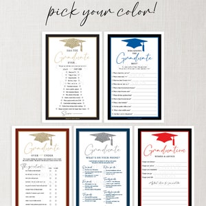 Graduation Party Games Bundle, 6 Graduate Games Package, Printable ...