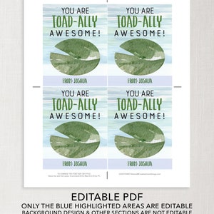 Frog Valentines Day Cards for Kids - Printable Toad-ally Valentine's ...