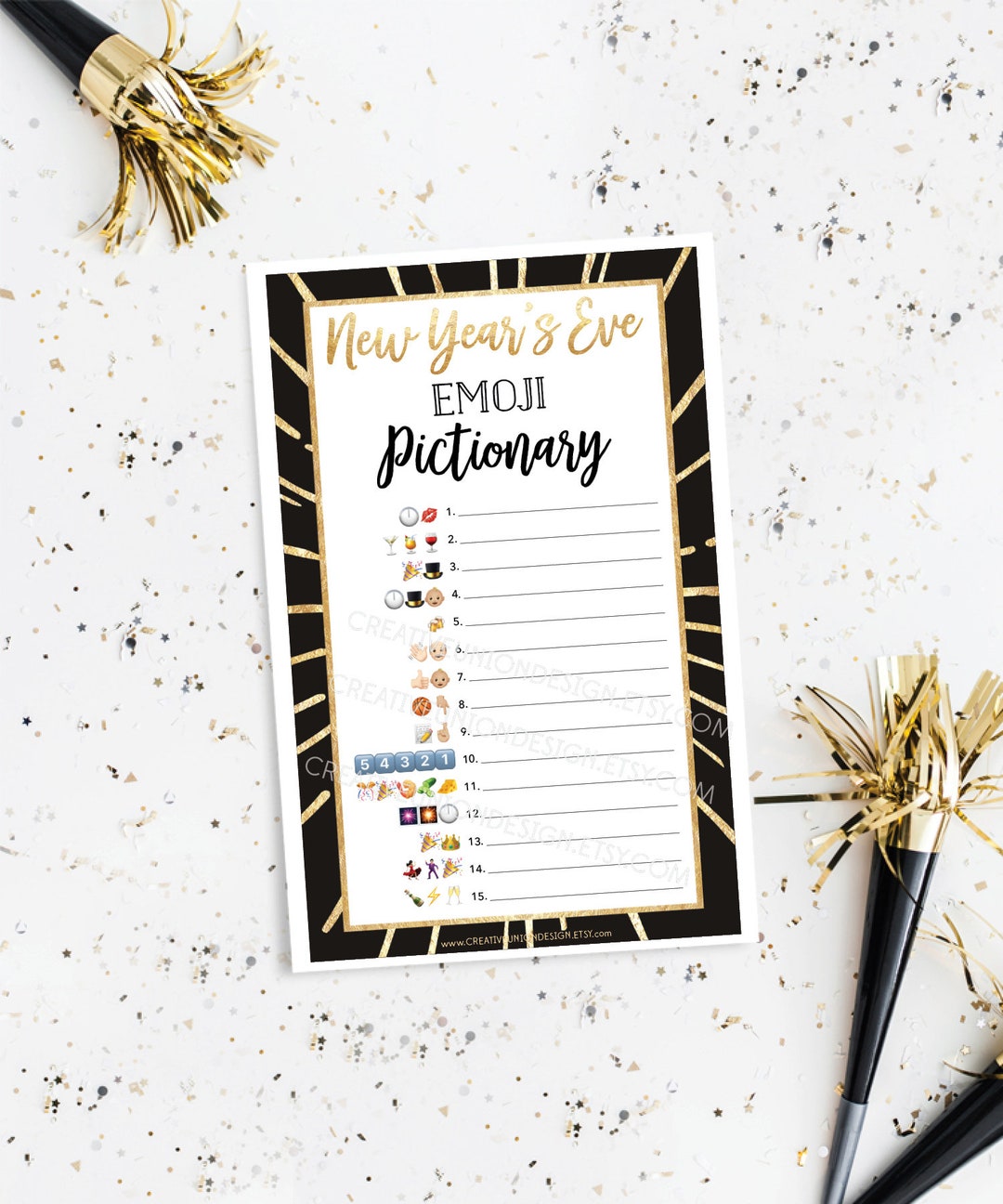 New Years Eve Game, Emoji Game, New Year's Eve Wedding, Family New ...