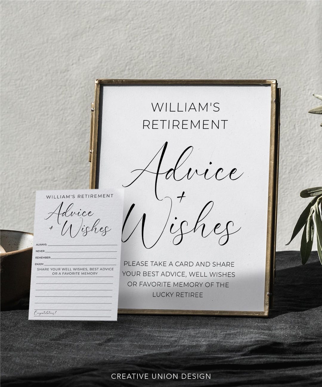 Retirement Wishes and Advice Sign and Cards Retirement Party Favorite ...