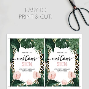 Editable Custom Sign Template Custom Birthday Party Sign - Etsy