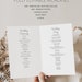 Folded Wedding Program Template Printable Wedding Program - Etsy