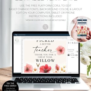 Printable Teacher Gift Tag, Teacher Appreciation Gift Tag, Thank You ...