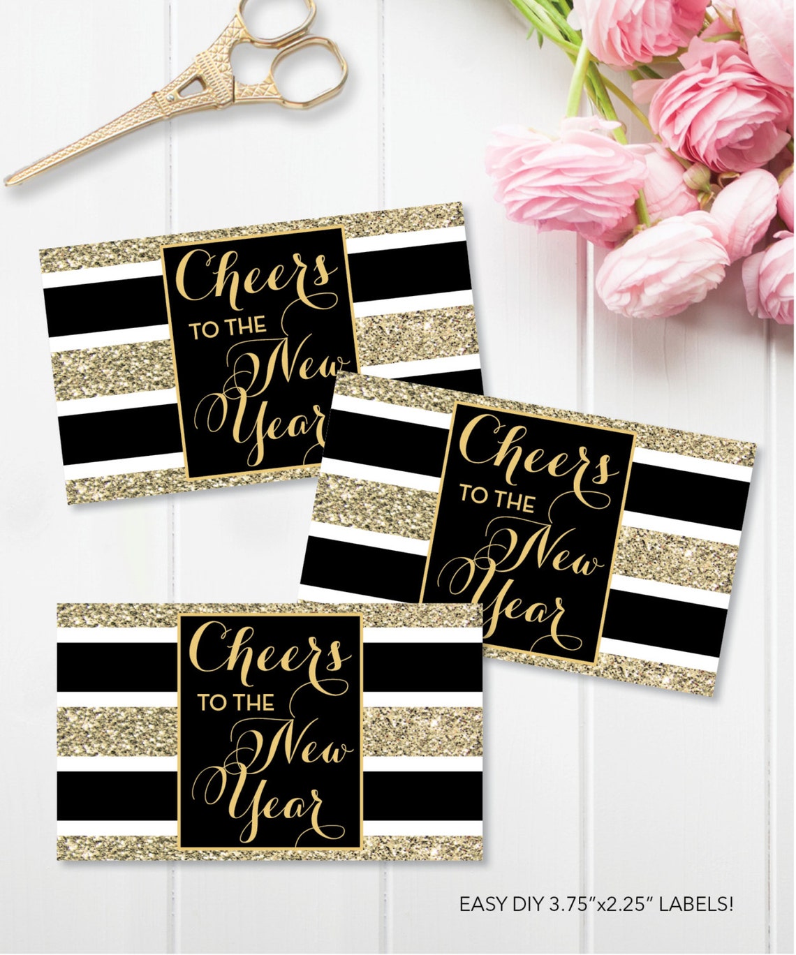 New Years Eve Mini-champagne Bottle Labels - New Year's Eve Ideas - DIY ...