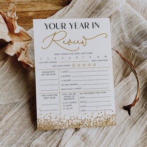 New Years Eve Year in Review Game Template, Printable Games, Kids NYE ...