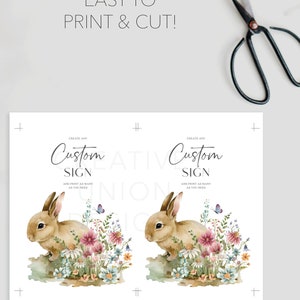 Somebunny Editable Custom Sign Template, Custom Baby Shower Sign ...