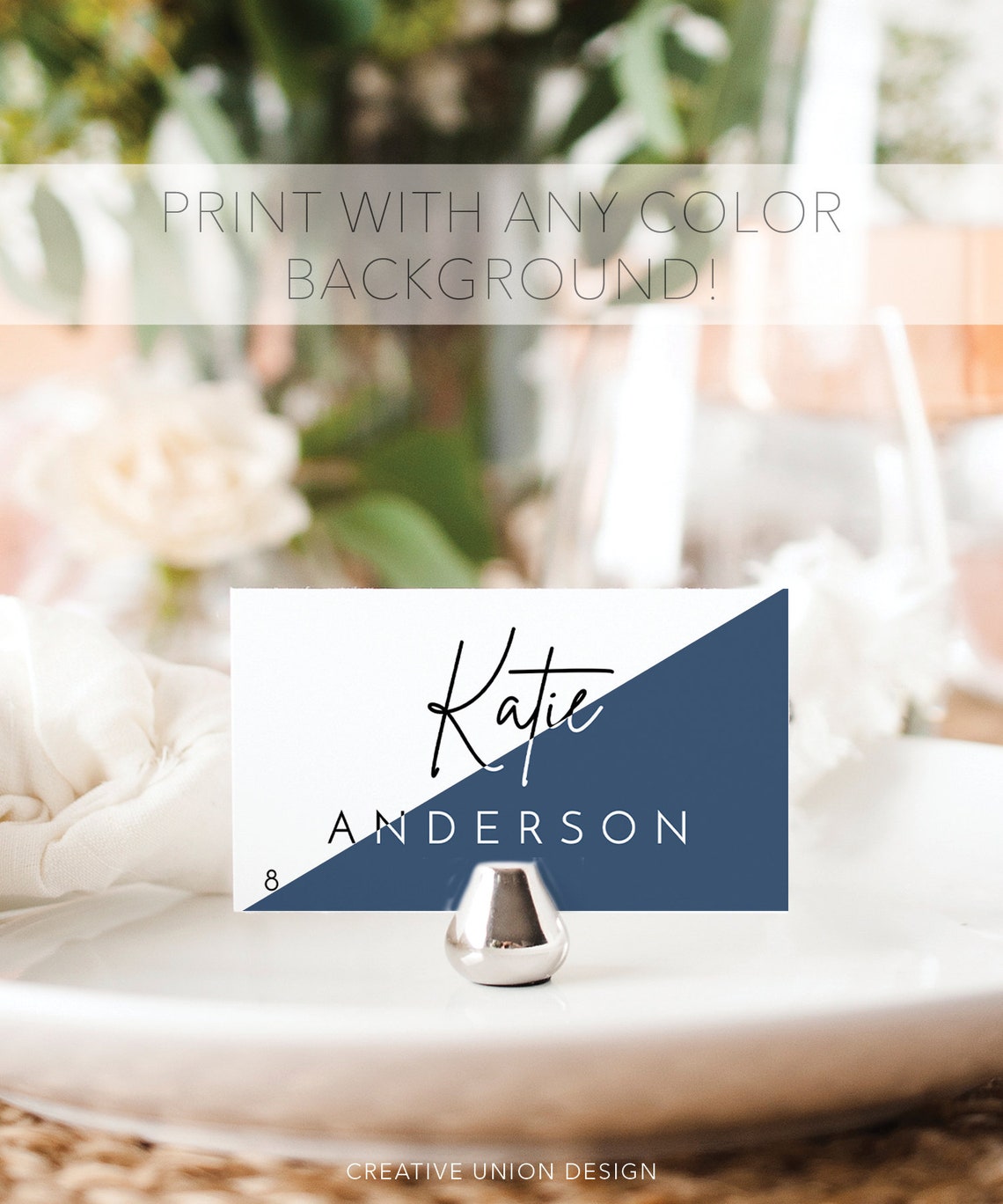 Modern Place Card Template Printable Wedding Place Cards - Etsy