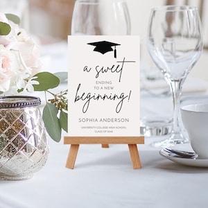 Graduation Table Sign Template Printable Graduation Party Sign Dessert ...