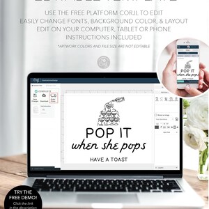 Pop It When She Pops Personalized Baby Shower Favor, Mini Champagne ...