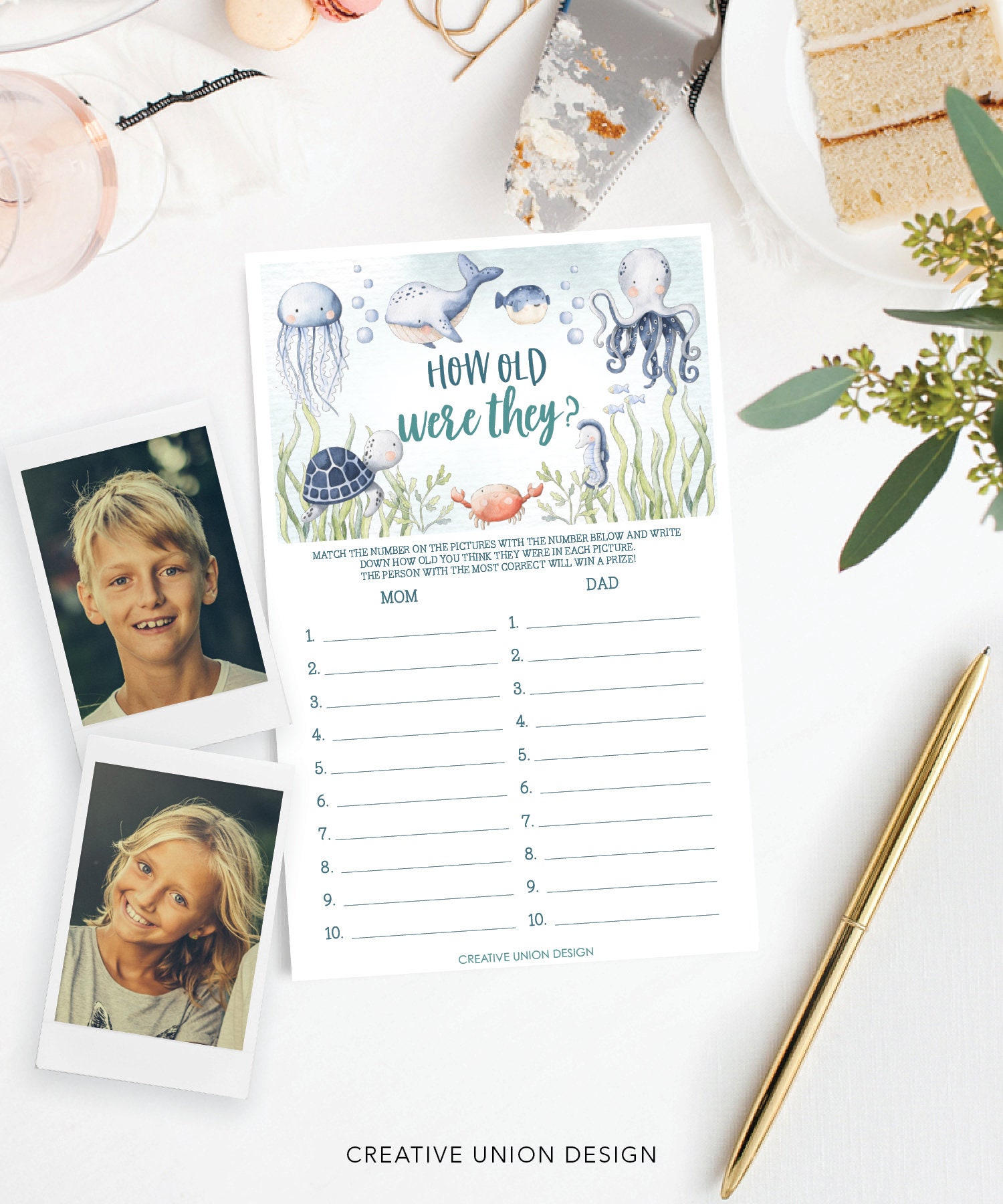 How Old Were They Baby Shower Game, Baby Shower Game Printable, How Old ...