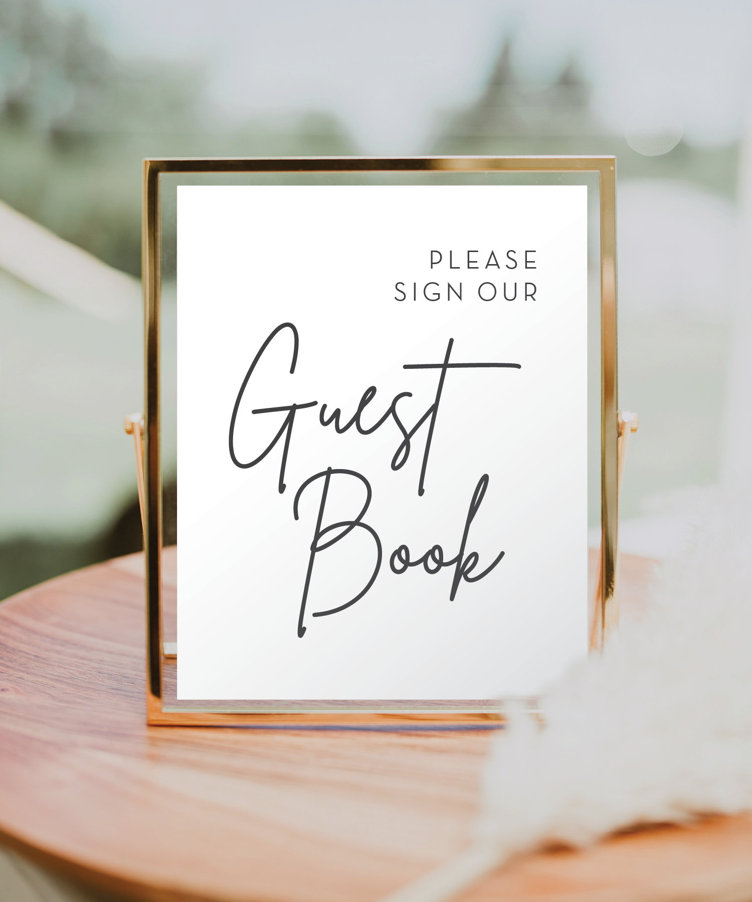 Please Sign Our Guestbook Table Sign File, 8x10 Printable Sign, Guest ...