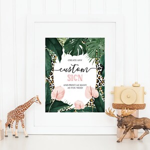 Editable Custom Sign Template Custom Birthday Party Sign - Etsy