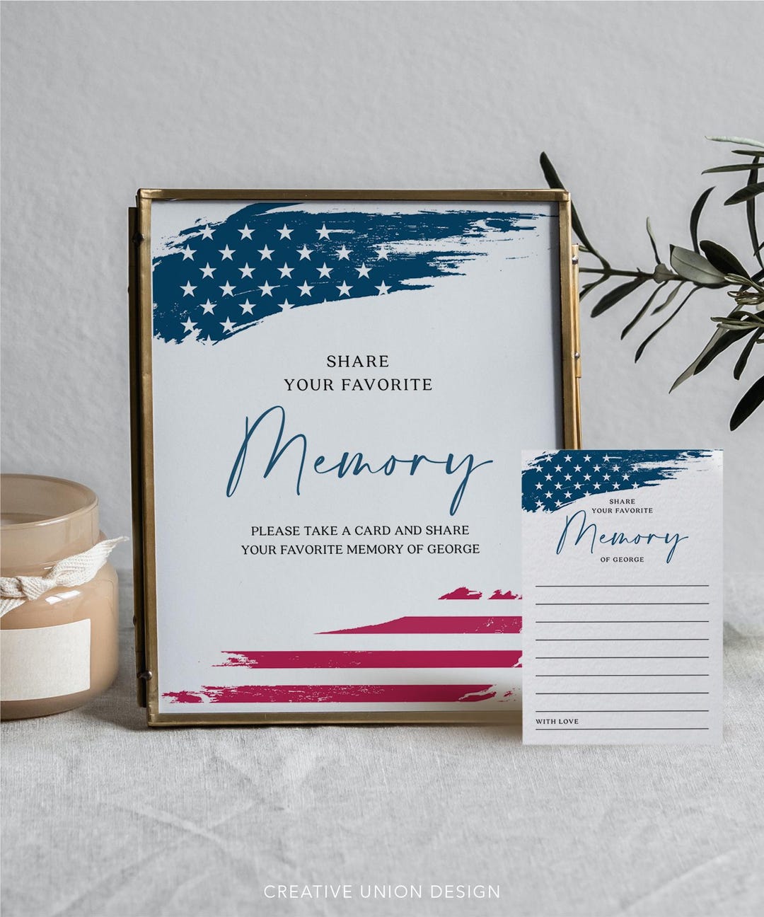 Share a Memory Card Template, Personalized Favorite Memory, Memorial ...