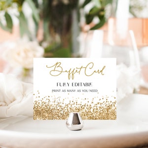 New Years Eve Buffet Card Template, Food Label, Buffet Printable ...