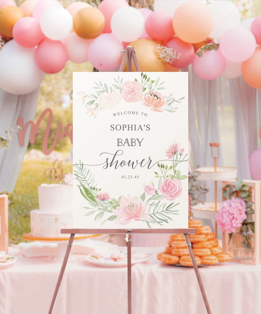 Editable Baby Shower Welcome Sign Template, Welcome Baby Shower for ...