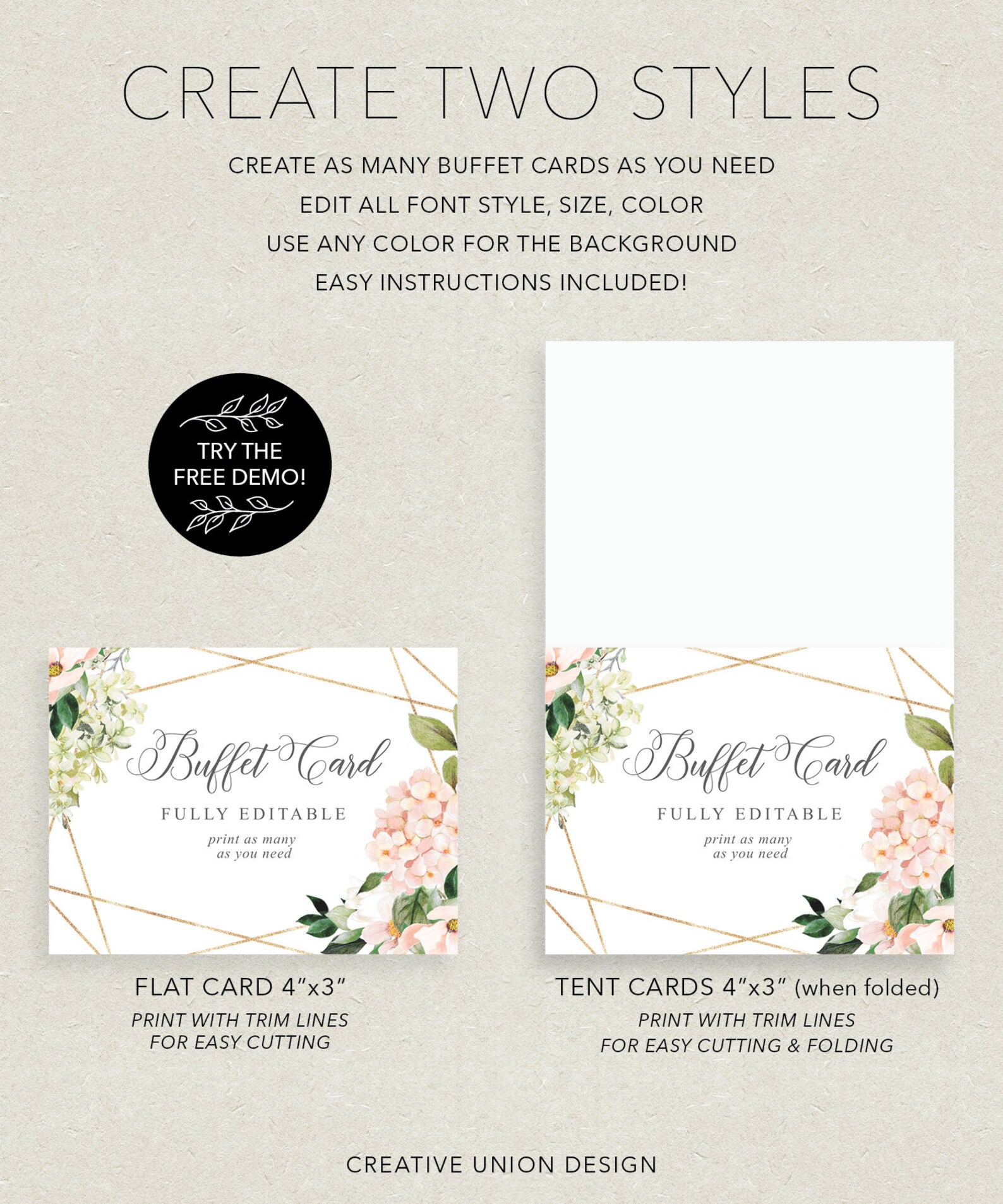 Buffet Food Signs Template, Printable Food Labels, Tented Cards, Food ...