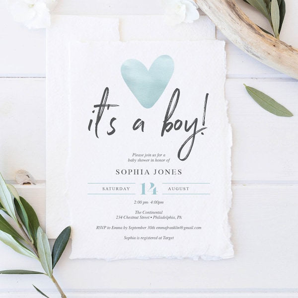 Boy Baby Shower Invitation - Etsy