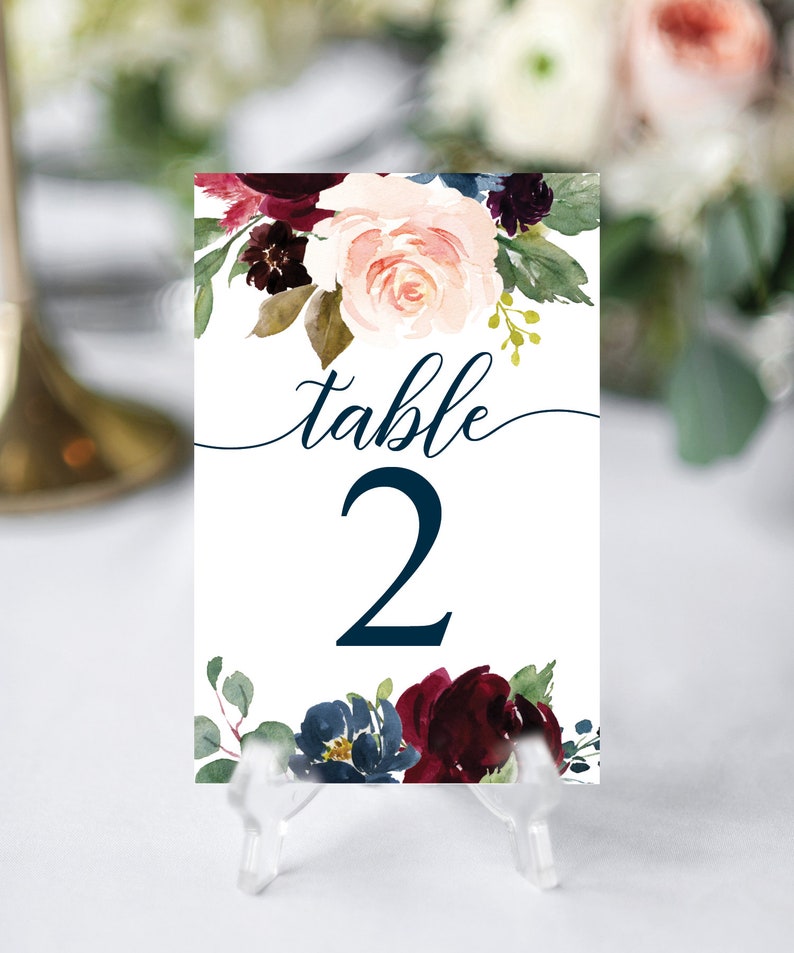 Table Numbers Wedding Table Numbers 4x6 Wedding Table - Etsy