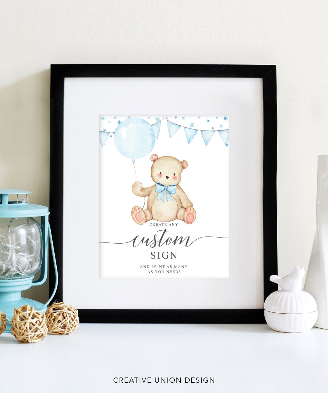 Editable Custom Sign Template Custom Baby Shower Sign Boy - Etsy