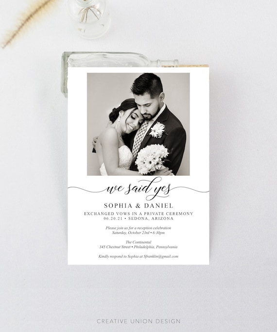 Wedding Reception Party Invitation - Post Wedding Celebration - We ...