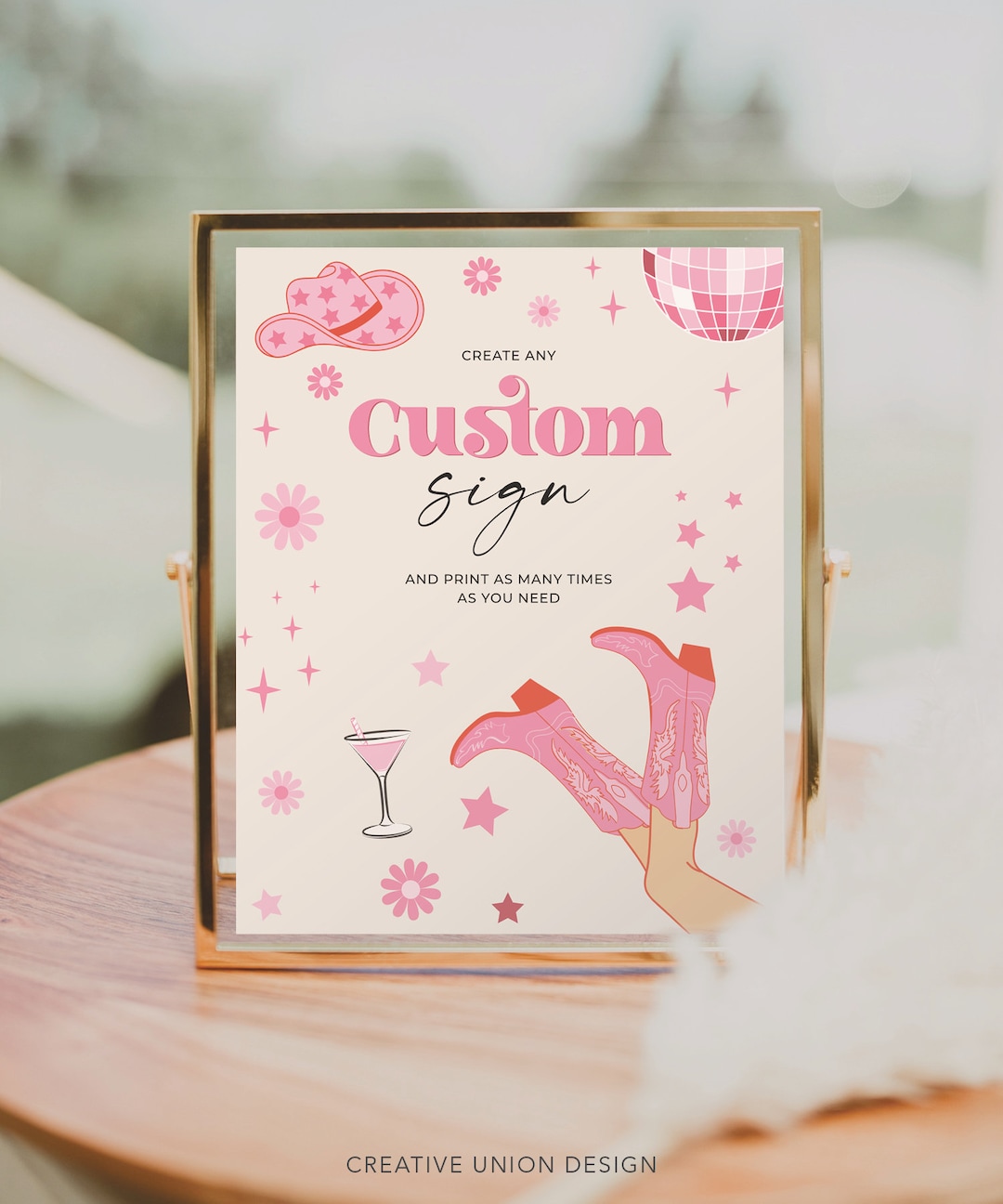 Nash Bash Custom Sign Template, Editable Bachelorette Party Sign ...