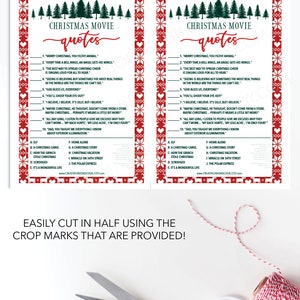 Christmas Game - Christmas Movie Quotes - Printable Christmas Party ...
