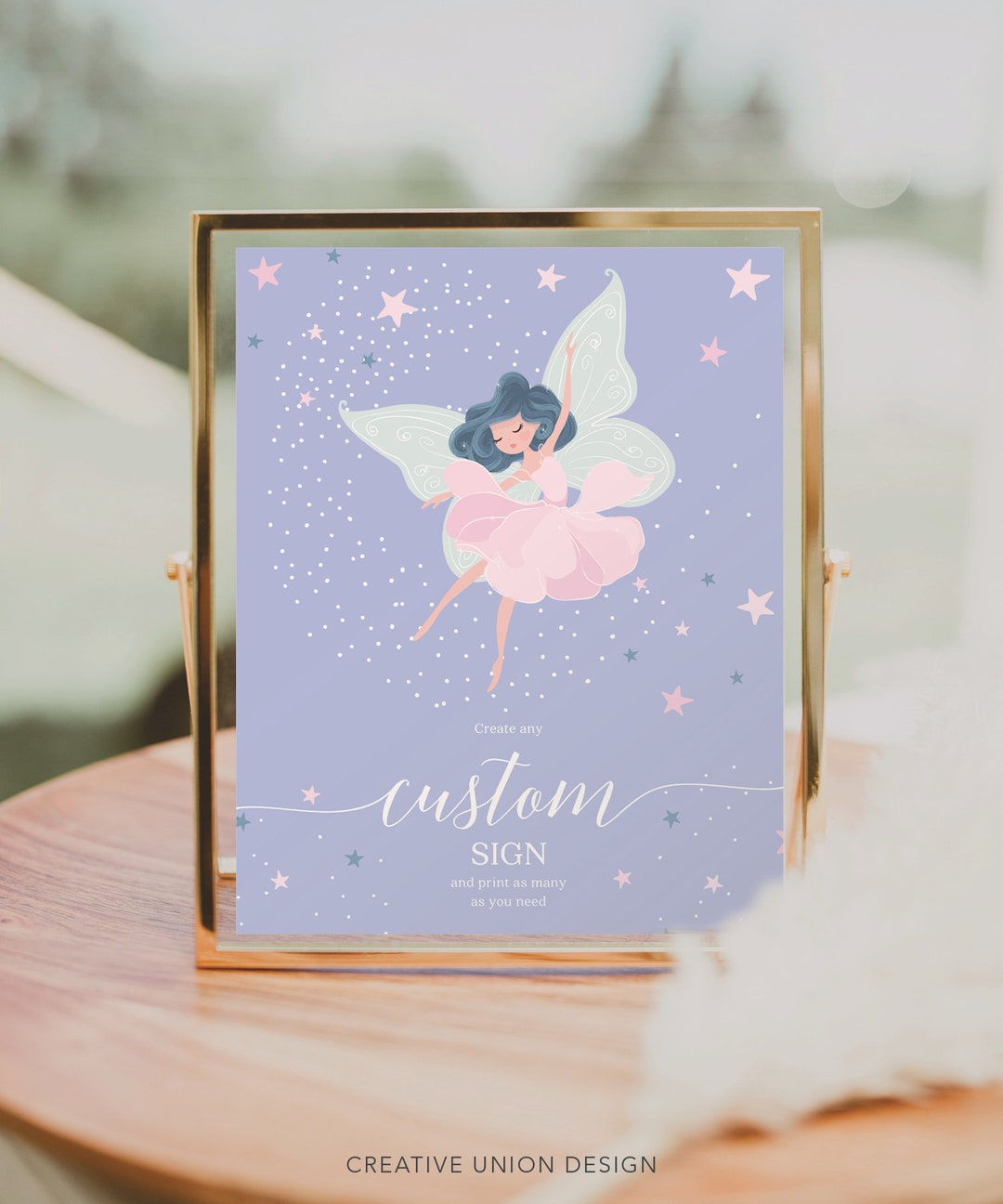 Magical Fairy Editable Custom Sign Template, Custom Birthday Party Sign ...