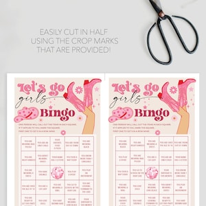 Pink Cowgirl Birthday Party Bingo, Birthday Party Games, Kids Birthday ...