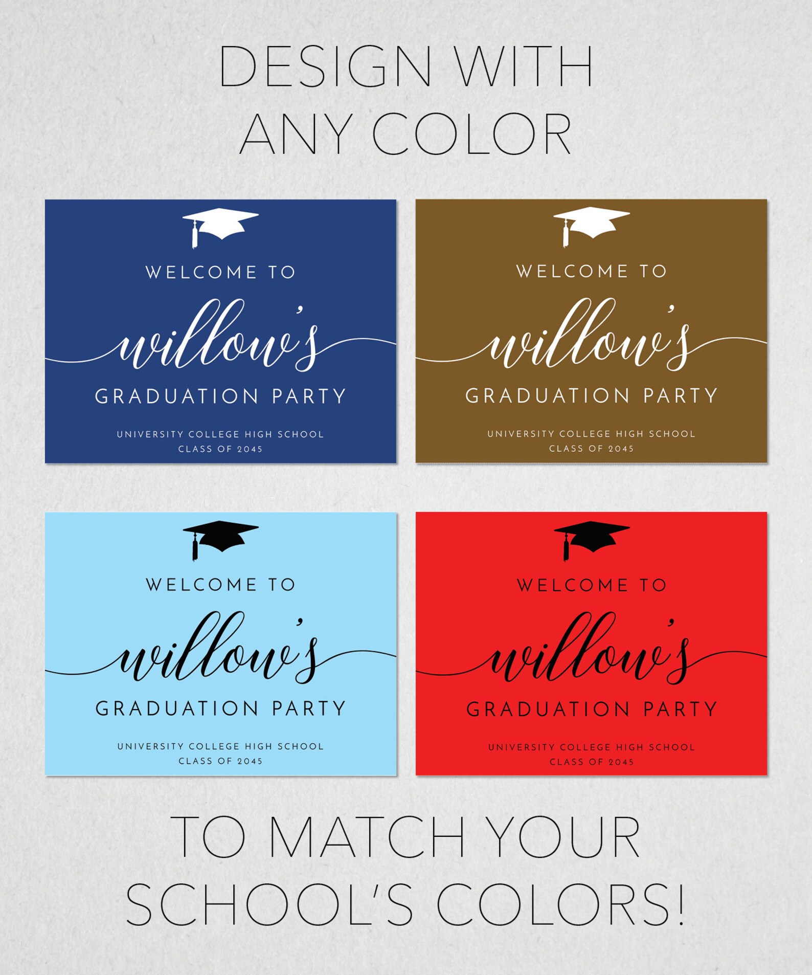 Editable Graduation Party Welcome Sign Template Graduation - Etsy