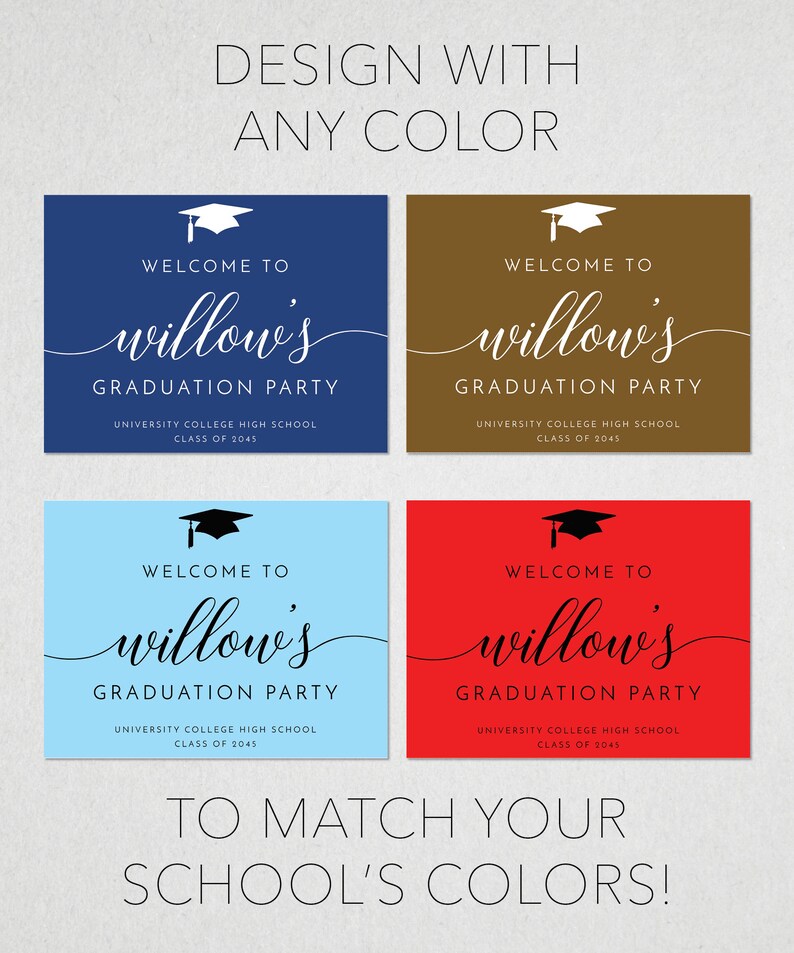 Editable Graduation Party Welcome Sign Template Graduation - Etsy
