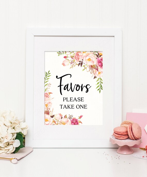 Favors Sign Please Take One 8x10 Printable Favors Sign | Etsy