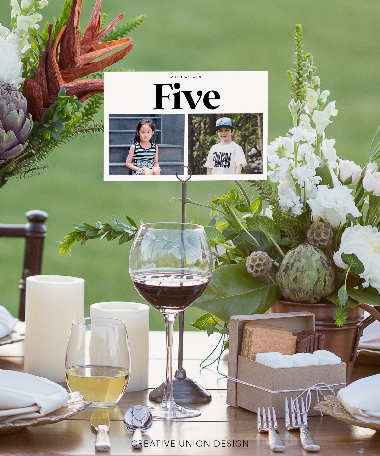 Age Wedding Table Numbers With Photos Template, Childhood Photos, When ...