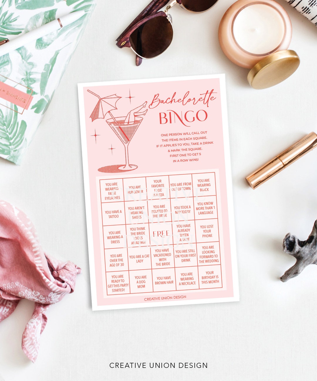 Vegas Bachelorette Party Bingo, Bachelorette Party Games, Bachelorette ...