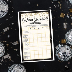 New Years Eve Game - New Year's Eve Party Ideas - Scattergories ...