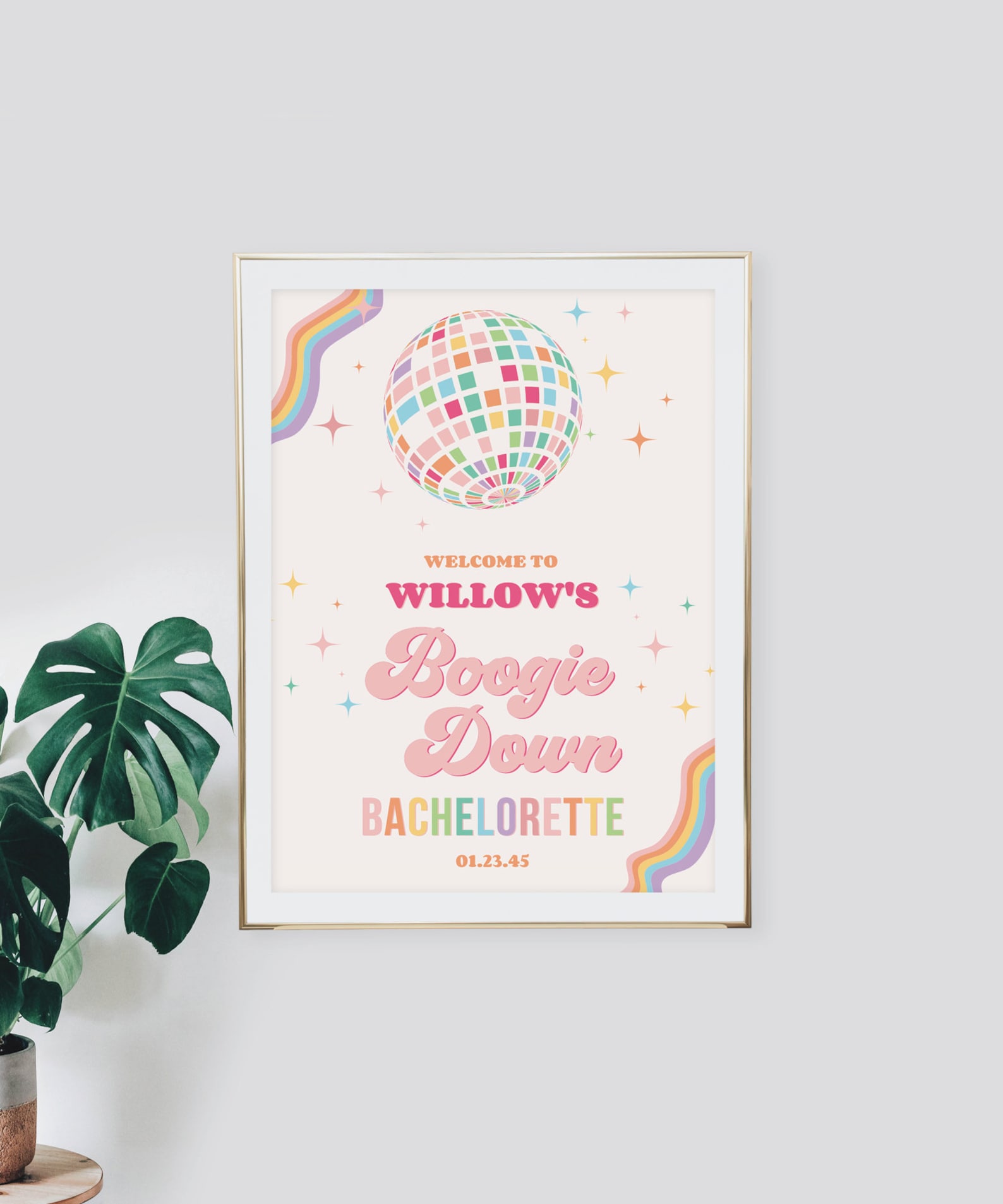 Editable Boogie Down Bachelorette Party Welcome Sign Template - Etsy