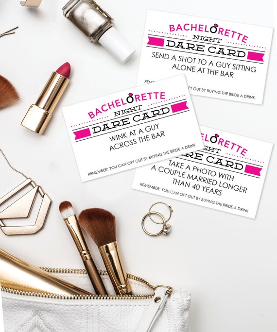 Bachelorette Dare Cards - Bachelorette Party Game - Editable ...