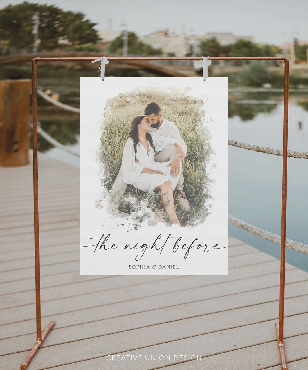 Rehearsal Dinner Welcome Sign With Photo, Editable Welcome Sign ...