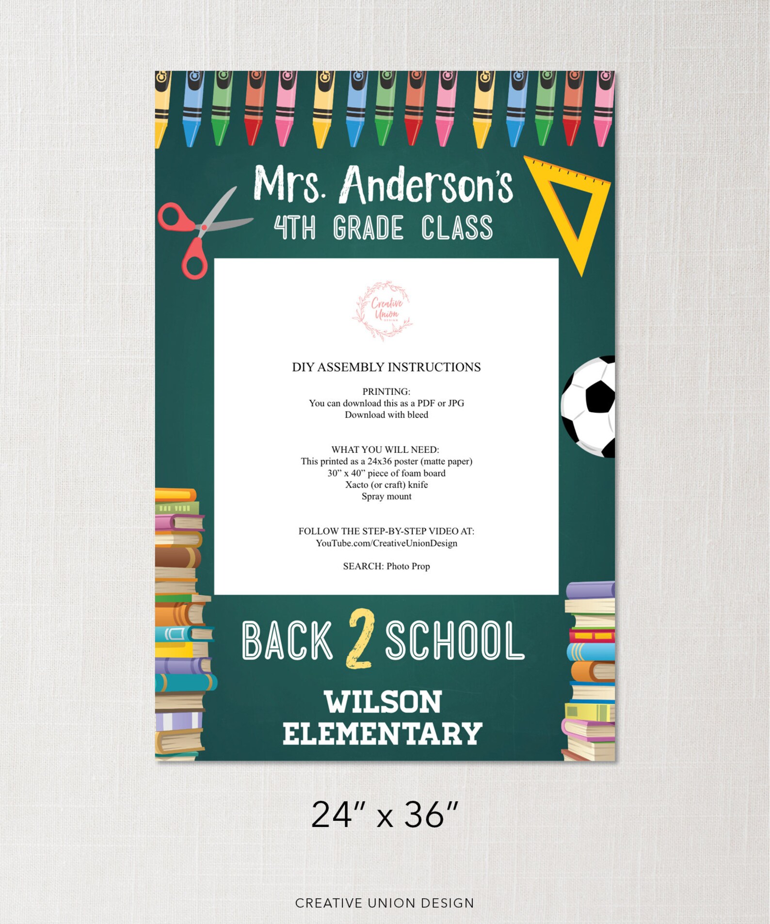 Back to School Photo Prop Template First Day of School Photo - Etsy